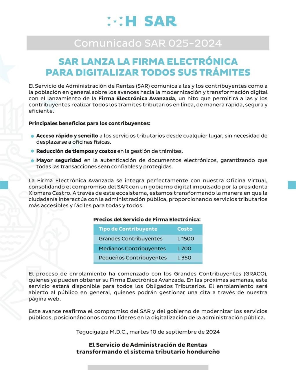 SAR lanza la firma electrónica avanzada para digitalizar trámites ...